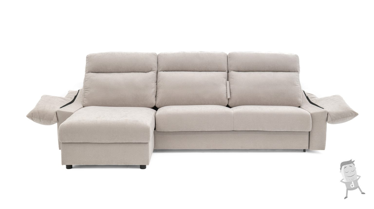 Sofá Chaise Longue Atlas | Sofá Cama con Chaise Longue